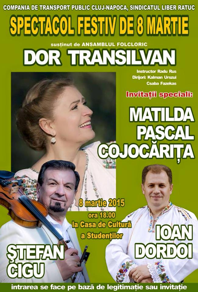 Matilda Pascal Cojocăriţa şi Ştefan Cigu, pe scena clujeană de 8 martie ...