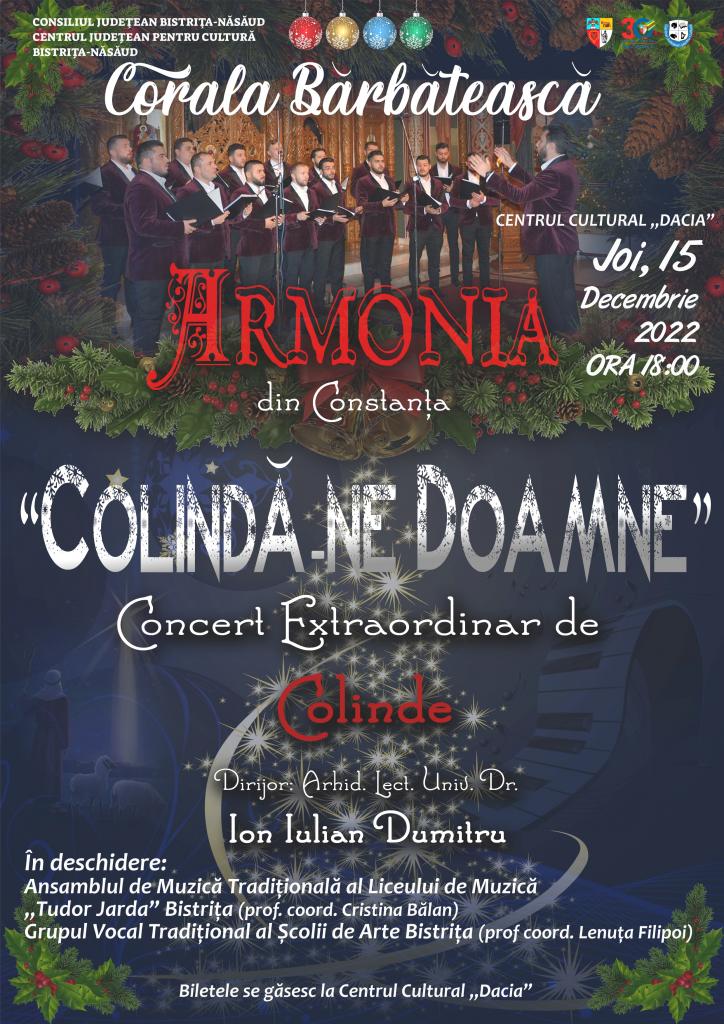 Concert extraordinar de colinde cu CORALA „ARMONIA” la CENTRUL CULTURAL ...