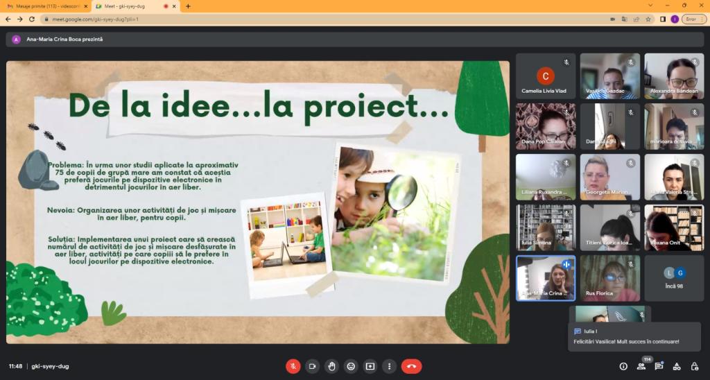 Conferința „De la idee...la proiect”, la Grădinița „Trenulețul Veseliei ...