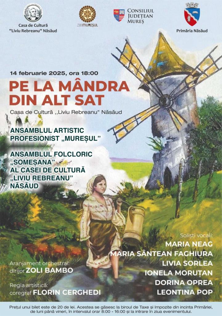 Năsăudenii sunt invitați la spectacolul ‘‘Pe la mândra din alt sat ...