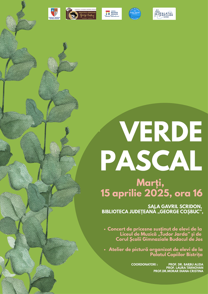 Evenimentul cultural „Verde Pascal”, marți, la Biblioteca Județeană ...